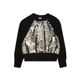 s.Oliver Sweatshirt M&auml;dchen Gr&ouml;&szlig;e 134 schwarz / silber