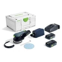 FESTOOL Akku-Exzenterschleifer ETSC 2 125 4,0 I-Plus + 15er Schleifmittel-Set