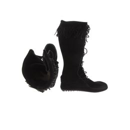 Minnetonka Damen Stiefel, schwarz, Gr. 10