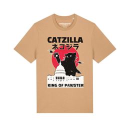 Watapparel Shirt 'Catzilla' male Beige size S