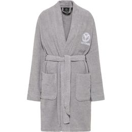Carlo Colucci Short Bathrobe 'Vita' female Silver size XL