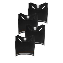 Schiesser Bustier ' Long Life Rib ' Mädchen Größe 164 schwarz