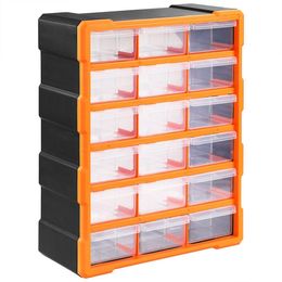 Casaria monzana® Kleinteileorganizer 47,5x38x16cm 18 Fächer