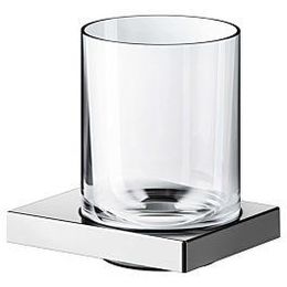 KEUCO Edition 90 Square Glashalter 19150019000 komplett mit Echtkristall-Glas, verchromt