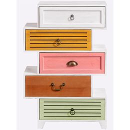 Kommode HEINE HOME, B:60cm H:90cm T:30cm, bunt, MDF, Massivholz, Sideboards