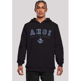 F4NT4STIC Herren Kapuzenpullover "Ahoi Knut & Jan Hamburg", schwarz, Gr. XXL, Obermaterial: 65% Baumwolle, 35% Polyester, Pullover, Print