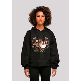 F4NT4STIC Damen Kapuzenpullover "Weihnachten Hippie Santa And Reindeer", schwarz, Gr. 4XL, Obermaterial: 100% Baumwolle, Pullover, Premium Qualit&auml;t,