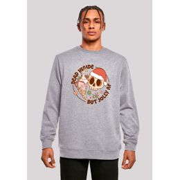 F4NT4STIC Herren Sweatshirt "Dead inside but jolly AF Weihnachten", grau, Gr. XXL, Obermaterial: 50% Baumwolle, 50% Polyester, Sweatshirts, Premium