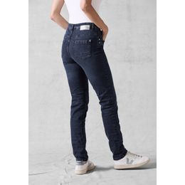 Cecil Damen Slim-fit-Jeans, blau, Gr. 28, unifarben, Jeans, 67% Baumwolle, 31% Polyester, 2% Elasthan, Jeans, High Waist
