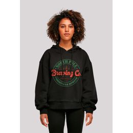 F4NT4STIC Damen Kapuzenpullover "North Pole Weihnachten Spirits Brewing Company", schwarz, Gr. 5XL, Obermaterial: 100% Baumwolle, Pullover, Premium