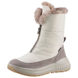 Ara Damen Winterboots "MASSA", Gr. 7,5, beige, Textil, Veloursleder, Schuhe, Plateau, Kurzstiefel mit GORE TEX-Membran, H-Weite = sehr weit