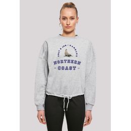 F4NT4STIC Damen Sweatshirt "Robbe Knut & Jan Hamburg", grau, Gr. XS, Obermaterial: 65% Baumwolle, 35% Polyester, Sweatshirts, Print