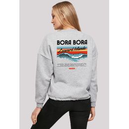 F4NT4STIC Damen Sweatshirt "Bora Bora Leewards Island", grau, Gr. S, Obermaterial: 65% Baumwolle, 35% Polyester, Sweatshirts, Print
