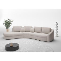 Sit & More Ecksofa SIT & MORE, B:366cm H:88cm T:230cm, beige, 95% Polyester 5% Polyamid, Wohnzimmer, Sofas, "Jazz L-Form", In weiteren Größen erhältlich