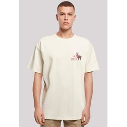 F4NT4STIC Herren T-Shirt "Christmas Deer", beige, Gr. XS, Obermaterial: 100% Baumwolle, Shirts, Premium Qualität, Rock-Musik, Band