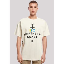 F4NT4STIC Damen T-Shirt "Nordsee Nordic Coast Knut & Jan Hamburg", beige, Gr. XL, Obermaterial: 100% Baumwolle, Shirts, Print