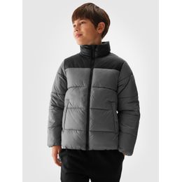 4F Jungen Steppjacke, grau, Gr. 152, colorblocking, Steppware, Obermaterial: 100% Polyamid. Futter: 100% Polyester. Wattierung: 100% Polyester, Jacken