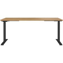 Schreibtisch Germania, B:180cm H:72cm T:80cm, braun, Büro, Tische, "Jet, elektrisch höhenverstellbar", moderne Farbvariationen, Breite