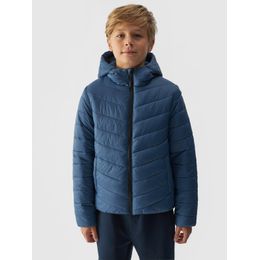 4F Jungen Steppjacke, blau, Gr. 134, unifarben, angeraute Sweatware, Obermaterial: 100% Polyamid. Futter: 100% Polyester. Wattierung: 100% Polyester,