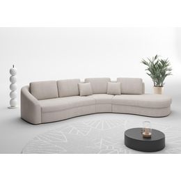 Sit & More Ecksofa SIT & MORE, B:366cm H:88cm T:230cm, beige, 95% Polyester 5% Polyamid, Wohnzimmer, Sofas, "Jazz L-Form", In weiteren Größen erhältlich