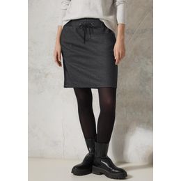 Cecil Damen Minirock, schwarz, Gr. XXL, unifarben, Stoff, 72% Polyester, 28% Viskose, Röcke, softer Materialmix