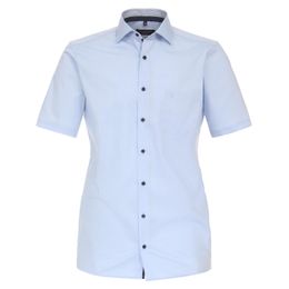 Casamoda Herren Businesshemd "Casamoda Businesshemd Kurzarm uni", blau, Gr. 38, unifarben, 100% Baumwolle, Hemden