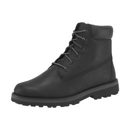 Timberland Mädchen Schnürboots "Courma Kid Traditional6In", Gr. 36, schwarz, Leder, Schuhe, Winterstiefel, Schnürstiefel, Winterschuhe