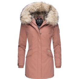 Navahoo Damen Wintermantel "Cristal", braun, Gr. XXL, Oberstoff: 65% Polyester, 35% Baumwolle; Futter: 100% Polyester; Wattierung: 100% Polyester;