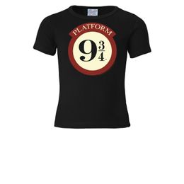 logoshirt Mädchen T-Shirt "Harry Potter - Platform 9 3/4", schwarz, Gr. 170, bedruckt, 100% Baumwolle, Shirts, mit lizenziertem Originaldesign