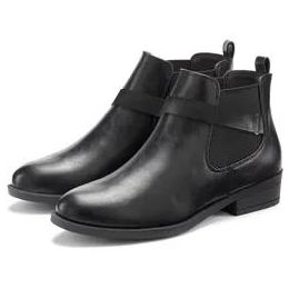 Chelseaboots Vivance Gr. 37, schwarz Damen Schuhe mit Stretch-Einsatz, Stiefelette, Ankle Boots VEGAN