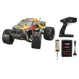 RC-Monstertruck Jamara "Crossmo Monstertruck 4WD" Fernlenkfahrzeuge bunt Kinder 1:10, 2,4 GHz