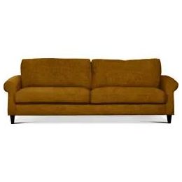 2,5-Sitzer furninova "Coffee Day, sehr bequem zum Sitzen und Relaxen, Megasofa Breite 238" Sofas Gr. B/H/T: 238cm x 83cm x 94cm, Velours, ohne Bettfunktion, gelb (mustard) tolle Detailverarbeitung, im skandinavischen Design