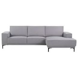 Ecksofa Places of Style "Oland" Sofas Gr. B/H/T: 280cm x 85cm x 152cm, Webstoff, Recamiere rechts, grau (hellgrau) 280 cm, im zeitlosem Design und hochwertiger Verabeitung