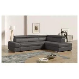 Sit & More Ecksofa SIT & MORE "Broadway L-Form" Sofas Gr. B/H/T: 270cm x 79cm x 213cm, Luxus-NaturLEDER, Ottomane rechts, mit Bettfunktion, braun (mokka) mit verstellbaren Kopfteilen, wahlweise Bettfunktion Bestseller