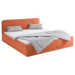 Polsterbett Westfalia Schlafkomfort, orange (terrafarben), B:170cm L:210cm, Bezug Bett: wahlweise Microfaser (100% Polyester), Strukturstoff (77% Polyester, 23% Viskose) oder Kunstleder, Bonnell-Federkernmatratze: Mischgewebe (51% Polyprophlen, 39% Polyester, 10% Baumwolle), Kaltschaummatratze: Frottee (100% Polyester), Bezug abnehm- und waschbar bis 60u00b0C, Betten, inkl. Bettkasten bei Ausführu