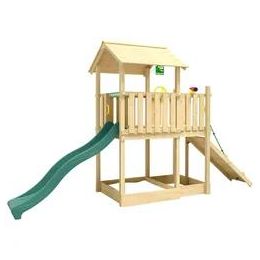 Spielturm Jungle Gym "Drift" Spieltürme grün (dunkelgrün) Kinder Spielanlage inklusive Rutsche mit Wasseranschluss