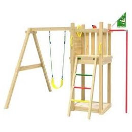 Spielturm Jungle Gym "Perch" Spieltürme braun (kdi) Kinder Spielanlage mit Schaukel und Rutschstange