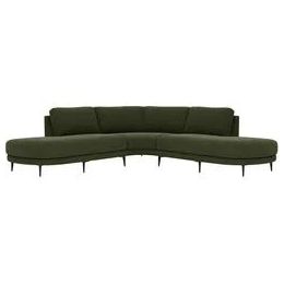 Ecksofa Andas "Sersan" Sofas Gr. B/H/T: 273cm x 84cm x 273cm, Chenille, gleichschenklig, grün (hunter) tiefe Sitzfläche, attraktive abgerundete Elemente, mit Metallfüßen