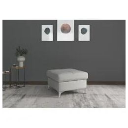 Sit & More Hocker SIT & MORE "Baviene", silber, B:72cm H:46cm T:72cm, Hocker, Polsterhocker