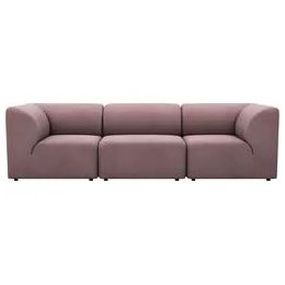 3-Sitzer LeGer Home by Lena Gercke "Floria" Sofas Gr. B/H/T: 279cm x 77cm x 93cm, Webstoff, rosa (blush) modulares Sofa, in trendigen Farben, mit Komfortschaum-Polsterung