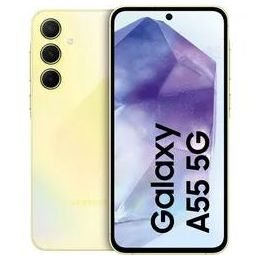 Samsung Smartphone "Galaxy A55 5G" Mobiltelefone Gr. 256 GB, gelb (zitrone)