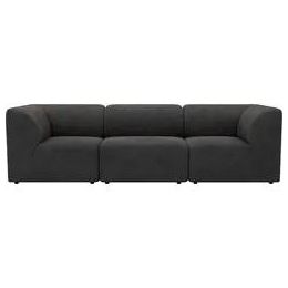 3-Sitzer LeGer Home by Lena Gercke "Floria" Sofas Gr. B/H/T: 279cm x 77cm x 93cm, Bouclé recycelt, grau (gray) modulares Sofa, in trendigen Farben, mit Komfortschaum-Polsterung