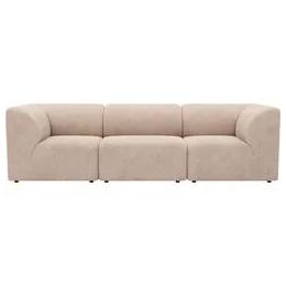 3-Sitzer LeGer Home by Lena Gercke "Floria" Sofas Gr. B/H/T: 279cm x 77cm x 93cm, Bouclé recycelt, beige (sand) modulares Sofa, in trendigen Farben, mit Komfortschaum-Polsterung