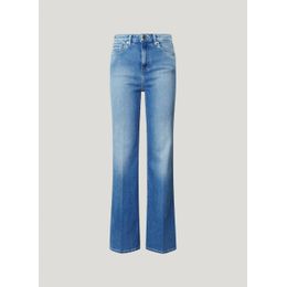 Pepe Jeans Damen Slim-fit-Jeans "FLARE HW", blau, Gr. 30, Denim/Jeans, Obermaterial: 90% Baumwolle, 6% Polyester, 4% Elasthan, Jeans
