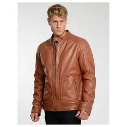 Lederjacke JCC "3102241" Gr. 48, braun (cognac) Herren Jacken