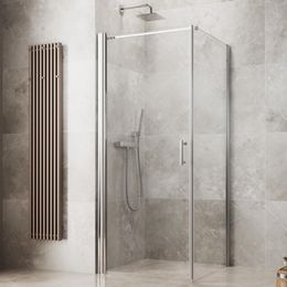 Eckdusche maw by GEO, B:100cm H:202,2cm T:100cm, silber, Duschkabinen, "maw flex PRO AP-F100"