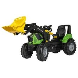 Trettraktor Rolly Toys "rollyFarmtrac Premium II Deutz 8280 TTV" Tretfahrzeuge grün Kinder mit Frontlader, BxTxH: 150x54x75 cm