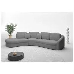 Sit & More Ecksofa SIT & MORE "Jazz L-Form", grau, B:366cm H:88cm T:230cm, 100% Polyester, Sofas, In weiteren Größen erhältlich