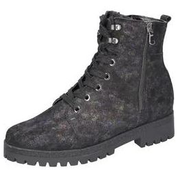 Waldläufer Schnürstiefelette WALDLÄUFER "HANAKO" Gr. 7,5 (41), schwarz (schwarz multi) Damen Schuhe Schnürboots, Komfortboots, mit zwei Reißverschlüsse, H-Weite