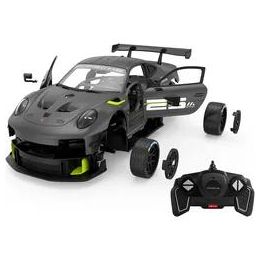 Modellbausatz Jamara "RC-Auto Porsche 911 GT2 RS Clubsport 25 1:18 grau 2,4 GHz" Modellbausätze grau Kinder